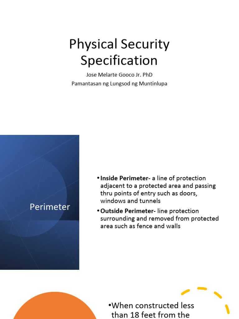 Physical Security Specification | PDF