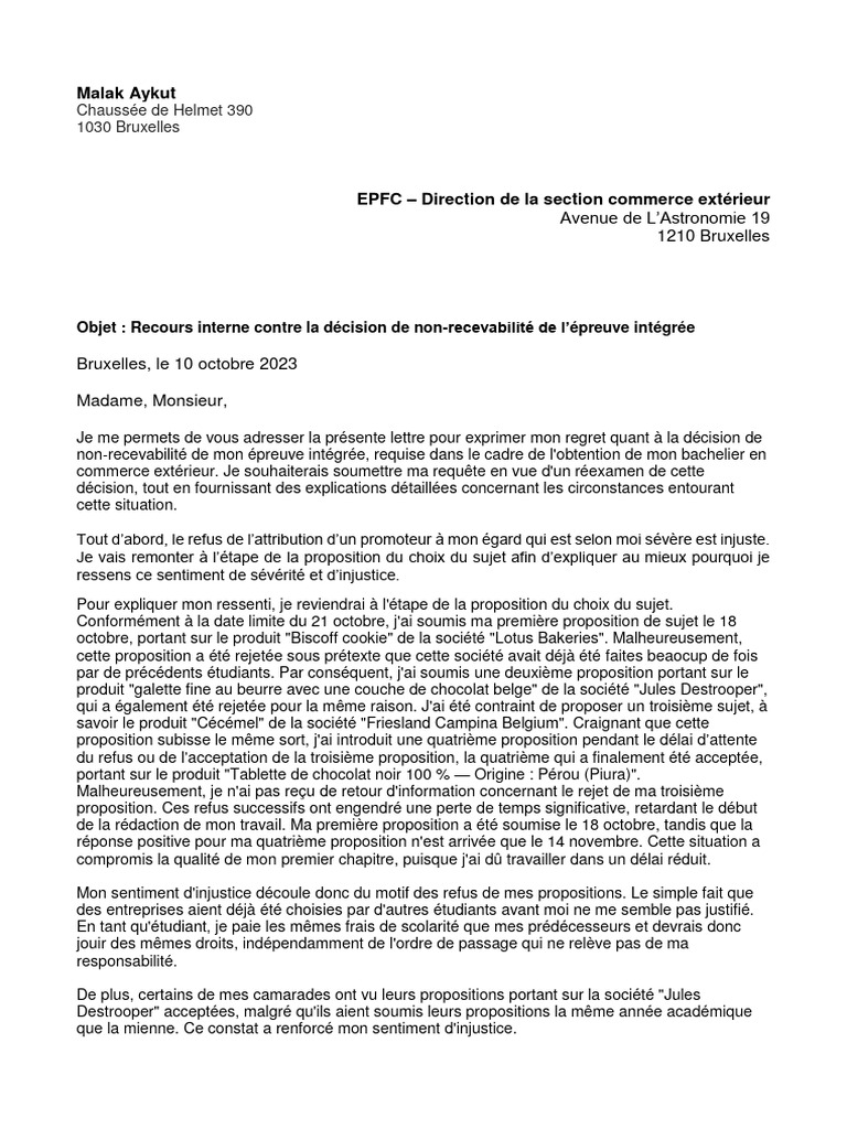 Recours Interne | PDF