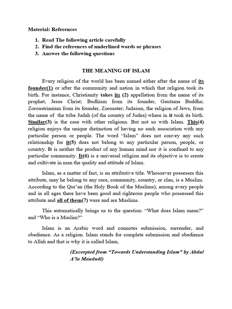 The Meaning of Islam | PDF | Social Science | Philosophy