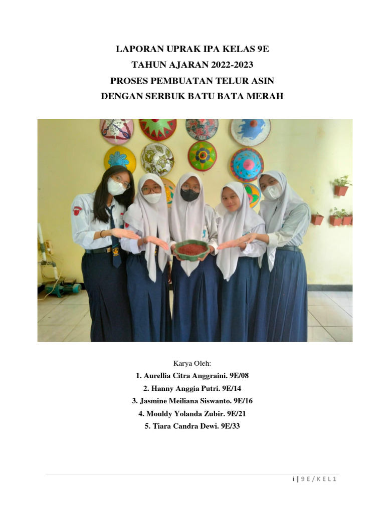 Laporan UPRAK IPA (Telor Asin) | PDF