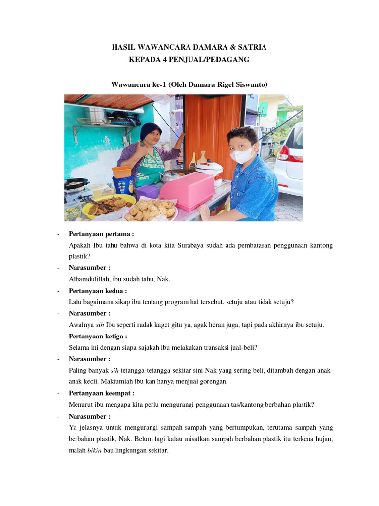 HASIL WAWANCARA DAMARA | PDF