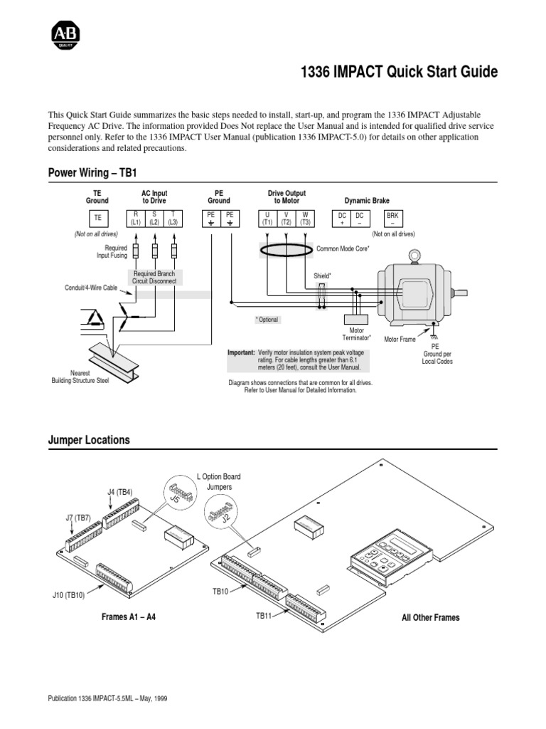 1336 IMPACT Quick Start Guide: Power Wiring - TB1 | PDF