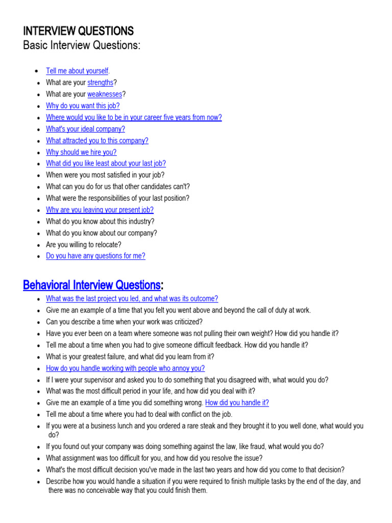 Interview Questions | PDF | Cognitive Science | Cognition