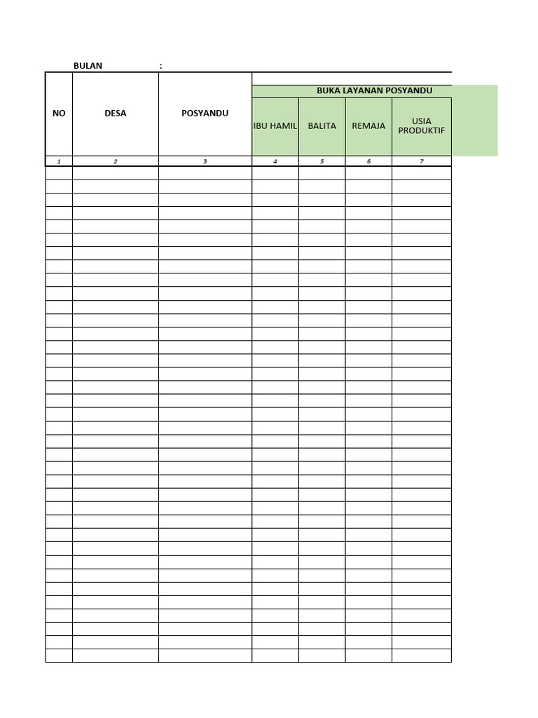 Format Posyandu Aktif | PDF