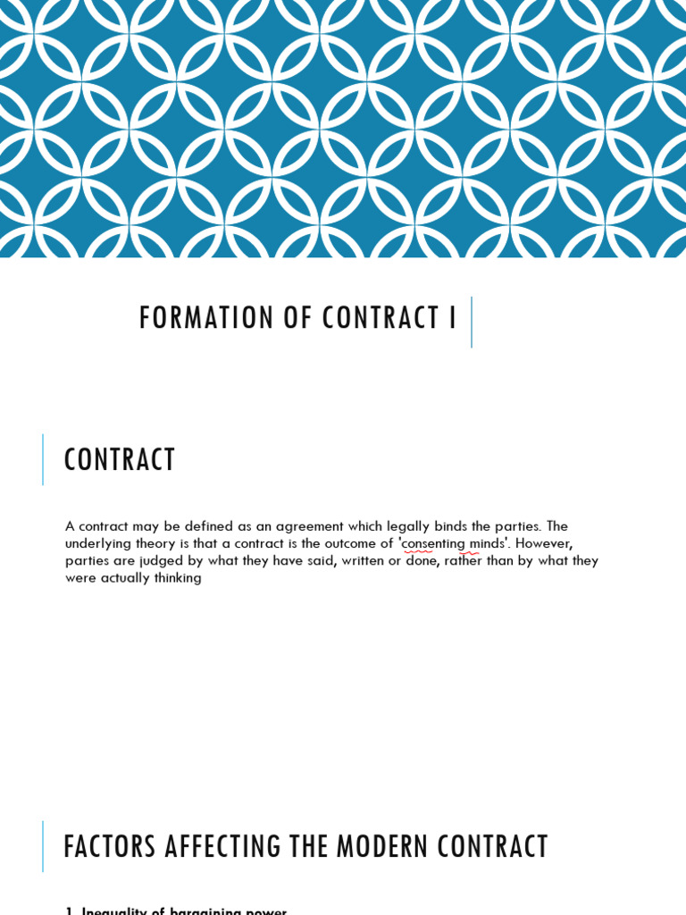 Formation of Contract - Part I (ACCA LW-F4) | PDF | Offer And Acceptance | Auction