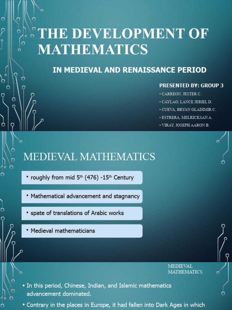 Mathematics from Medieval to Renaissance | PDF | Art | Classics