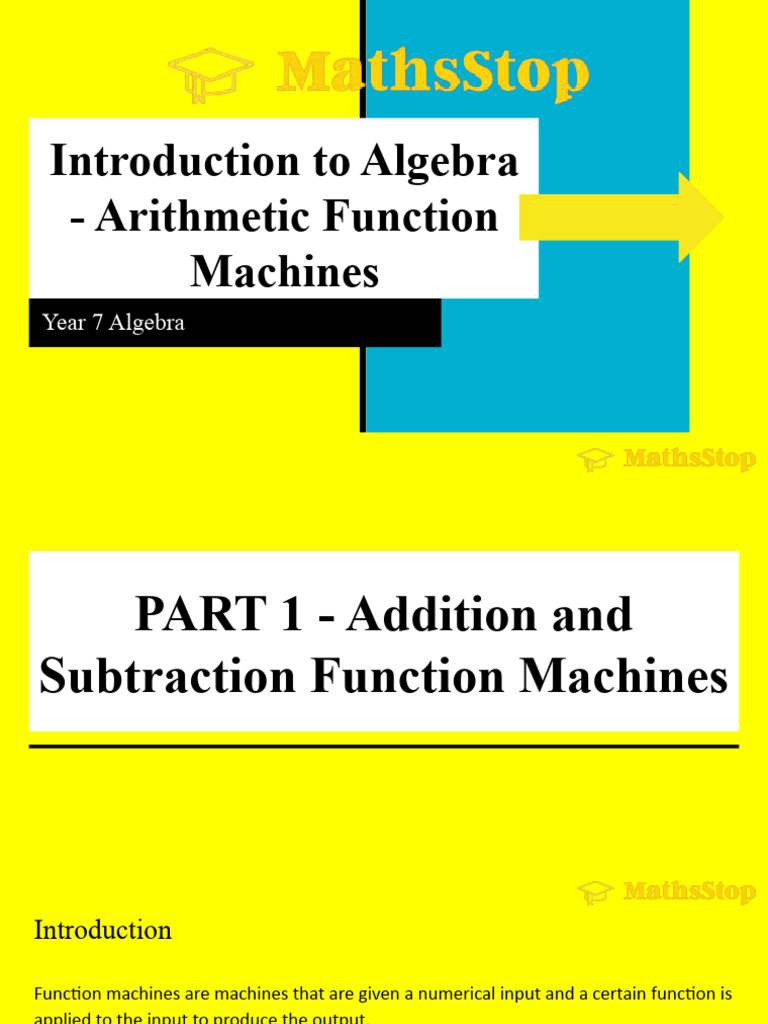 MathsStop - Y7Algebra - Teaching Slides | PDF | Division (Mathematics) | Multiplication