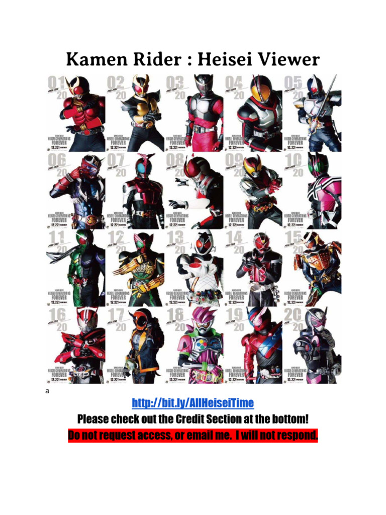 Kamen Rider - Heisei Viewer | PDF | Science Fiction Television Series