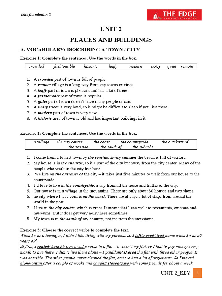 Unit 2 - Answer Key | PDF