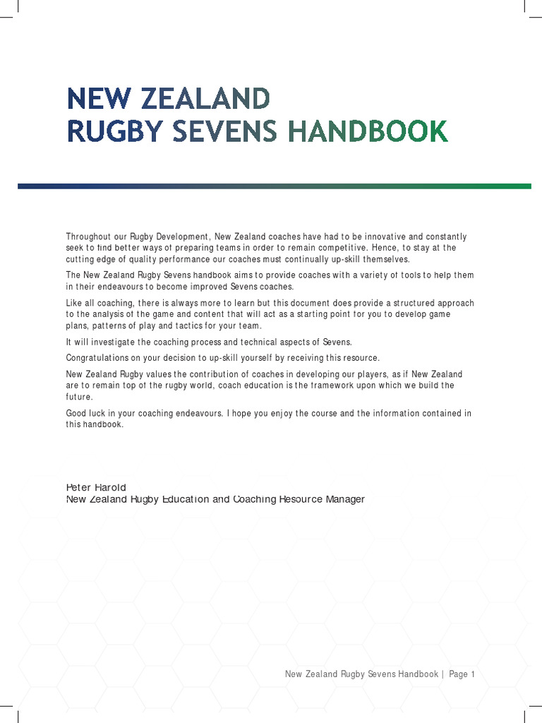 New Zealand Rugby Sevens Handbook - Page 1: - Ha - Ha S Ha SS An e An An Ee | PDF | Rugby Union ...