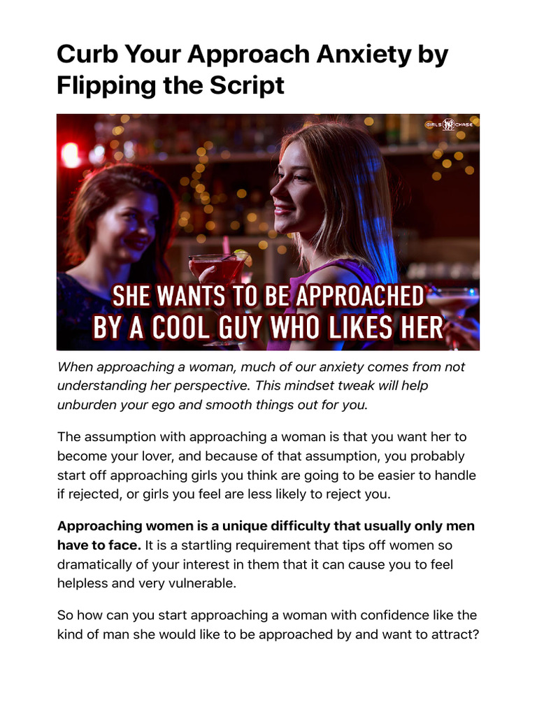 Curb Your Approach Anxiety by Flipping The Script | PDF
