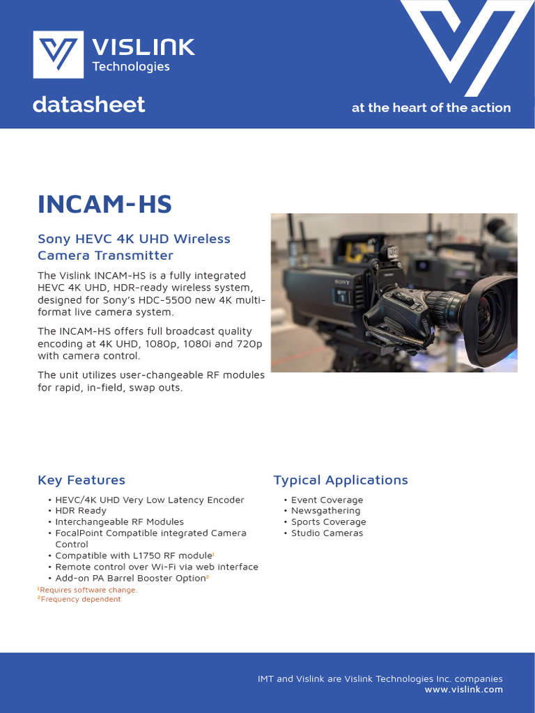 RD002349 2.0 Datasheet INCAM-HS | PDF