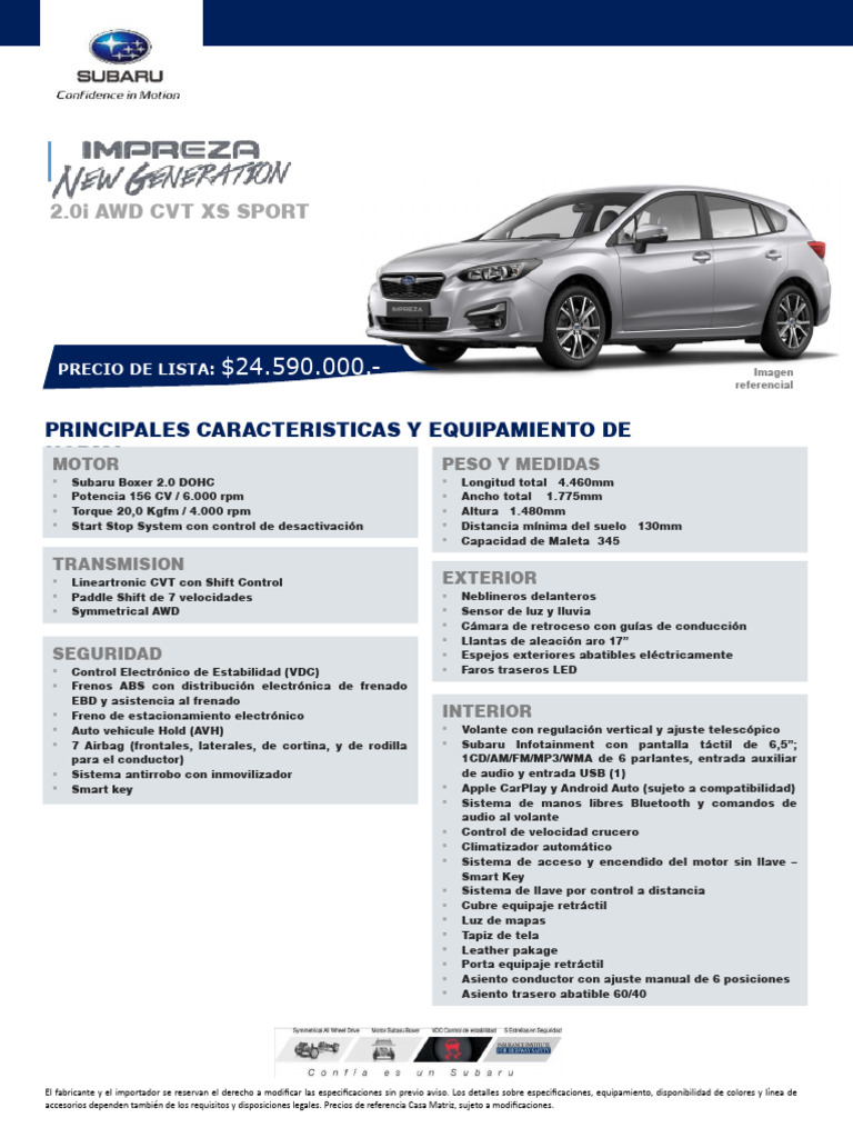 Forester X | PDF | Diodo emisor de luz | Sistema de freno antibloqueo