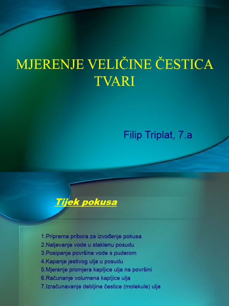 Molekule Tvari Filip Triplat 7a | PDF