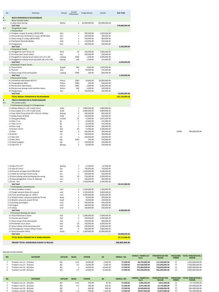 Business Plan Penggunaan Anggaran 600 Juta | PDF