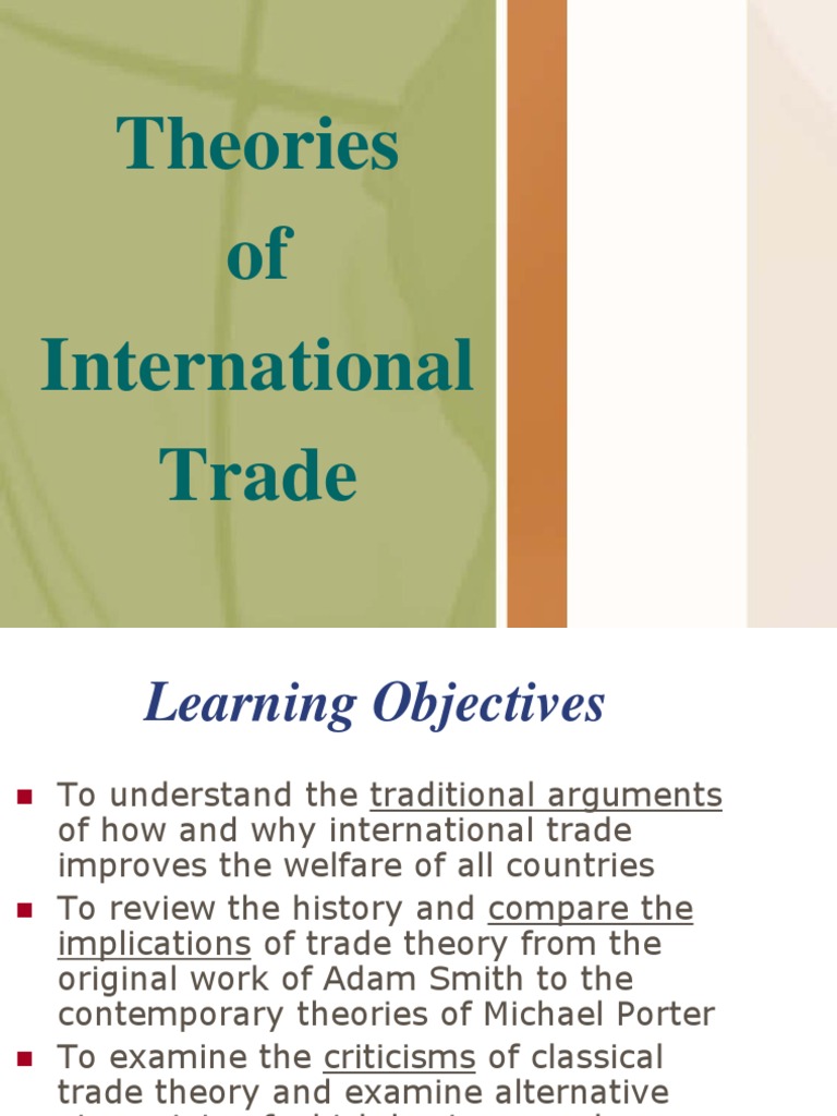 International Trade Theories | PDF | Competitiveness | Competitive ...