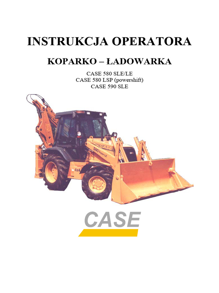 Instrukcja CASE 580 SLE | PDF