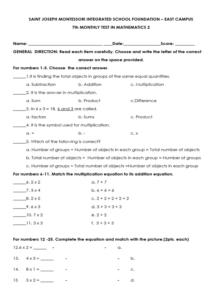 7th Monthly Exam | PDF