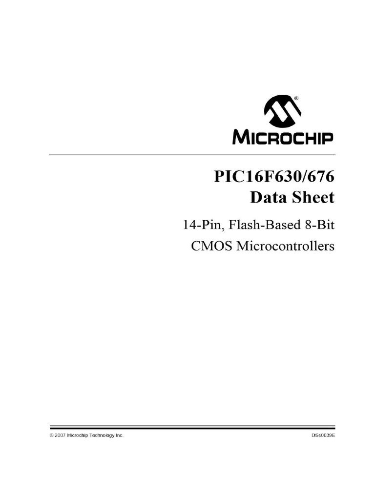 Microcontrolador PIC16F630-I_P | PDF