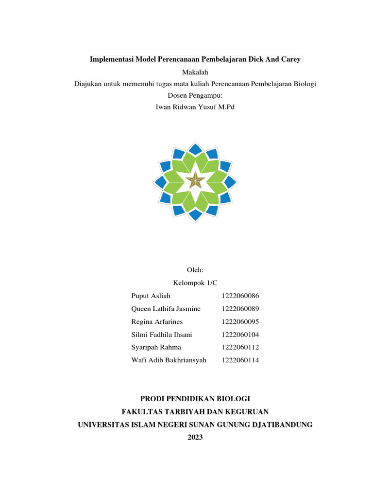 Implementasi Model Dick and Carey Biologi | PDF | Karier & Perkembangan ...