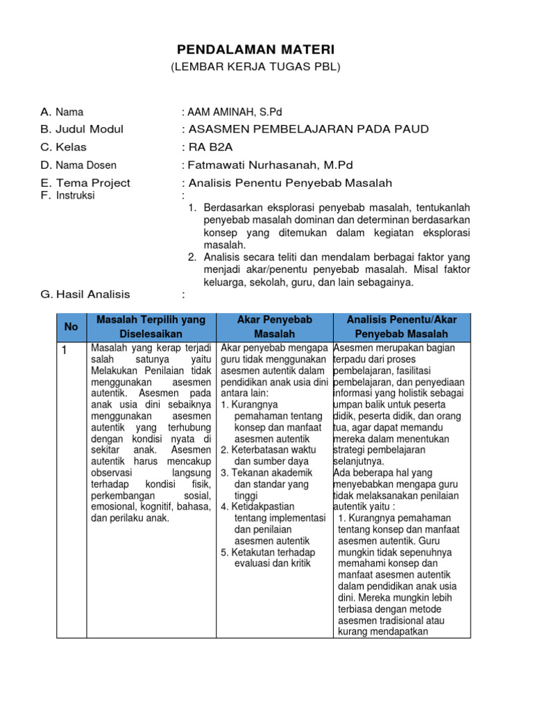 LK - TUGAS PBL-Modul Profesional-Tema Project 5 | PDF