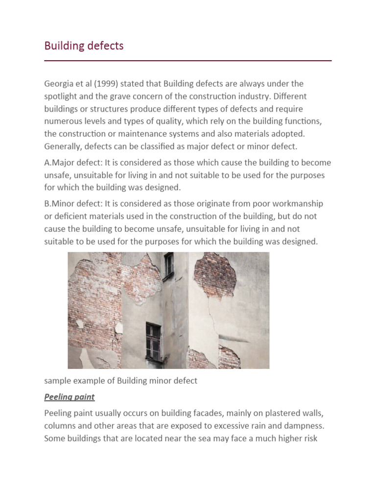 Workshop Building Defect Ab | PDF