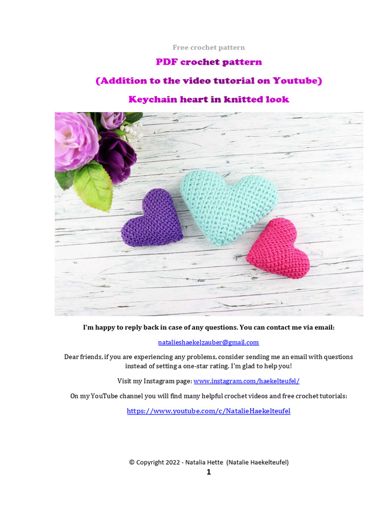 Very Beautiful Crocheted Heart Looks Like Knitted 0 | PDF | Crochet ...