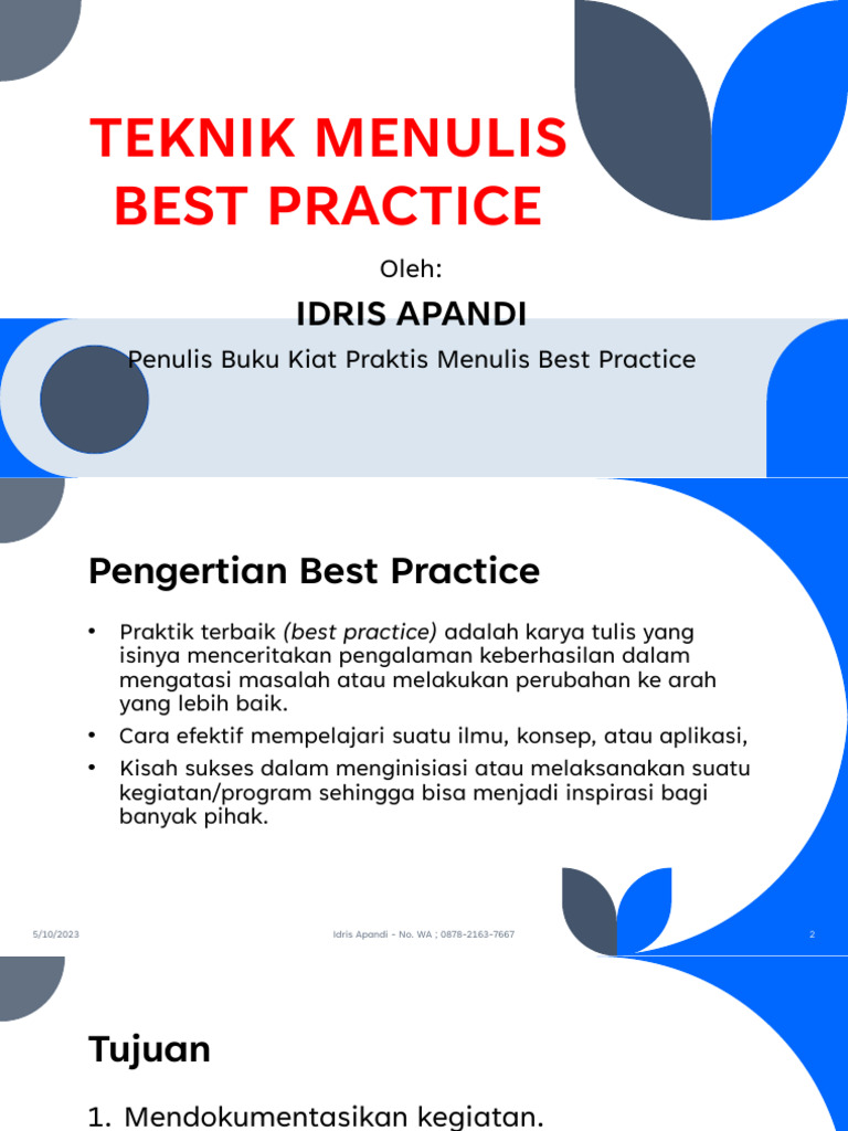 TEKNIK MENULIS BEST PRACTICE_By. Idris Afandi | PDF