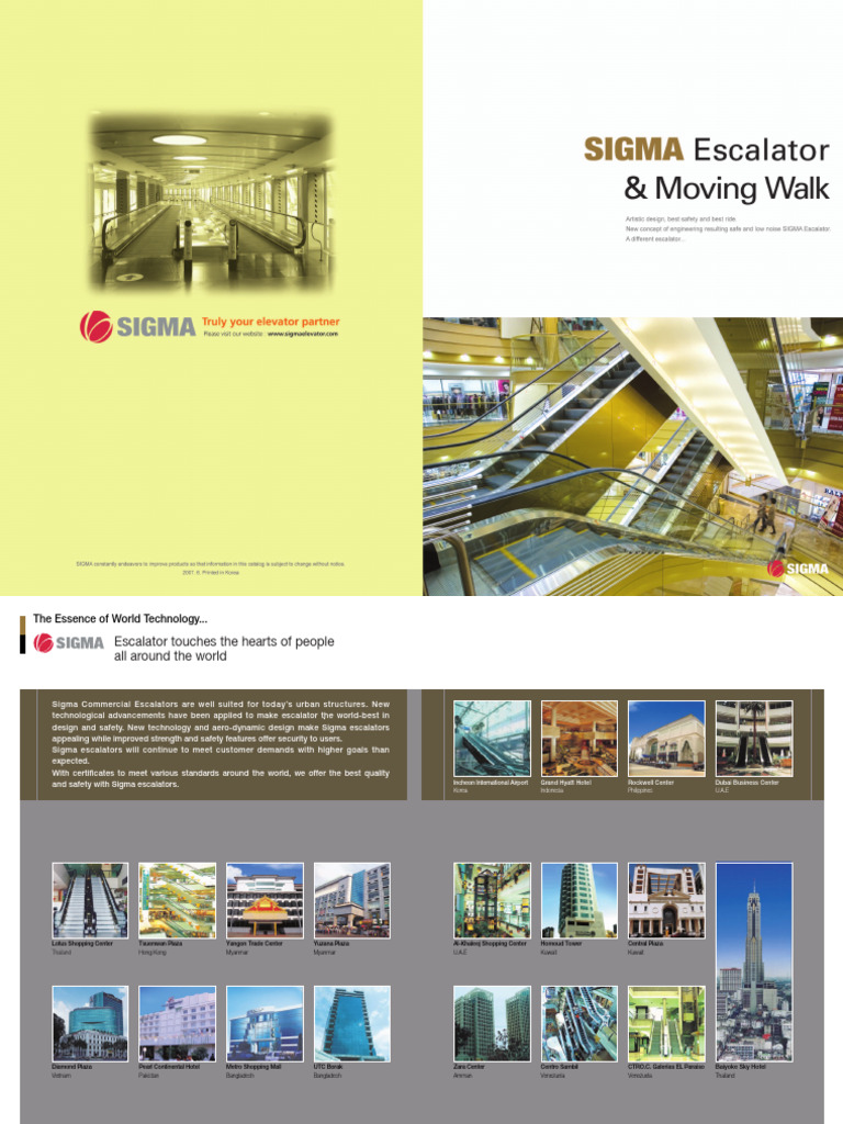 Sigma Escalators: Design and Safety Features | PDF | Escalator ...