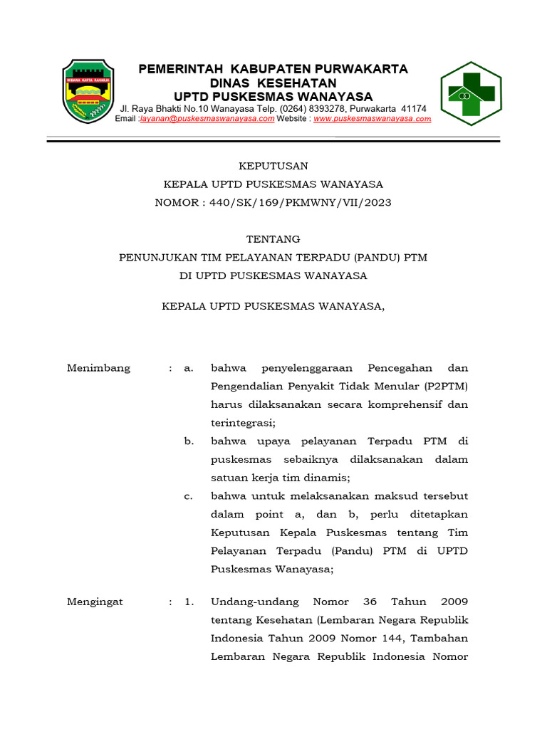 SK Tim Pandu PTM Wanayasa | PDF