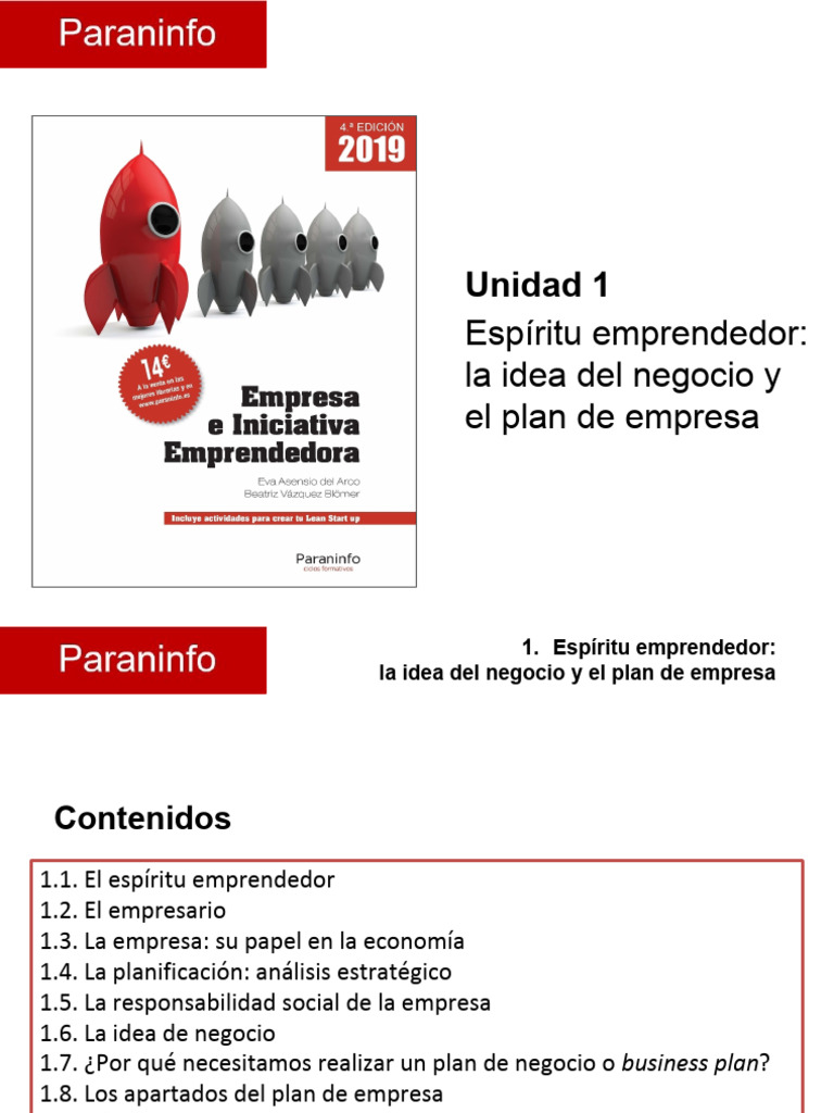 Ud1 - Espíritu Emprendendor (Eie) | PDF | Iniciativa empresarial | Business