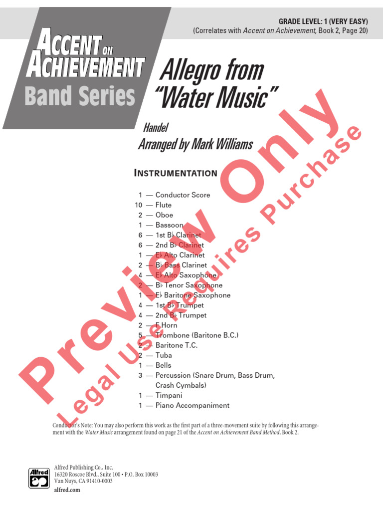 Allegro From Water Music Score | PDF | Instruments de musique ...