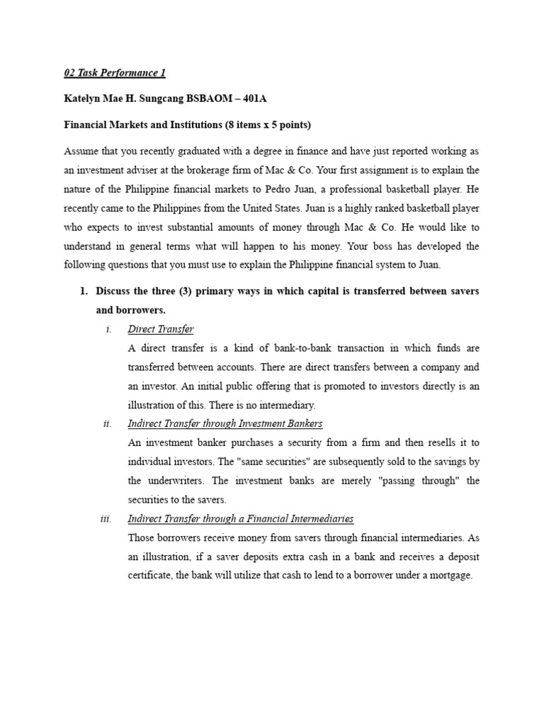 02 Task Performance 1 | PDF