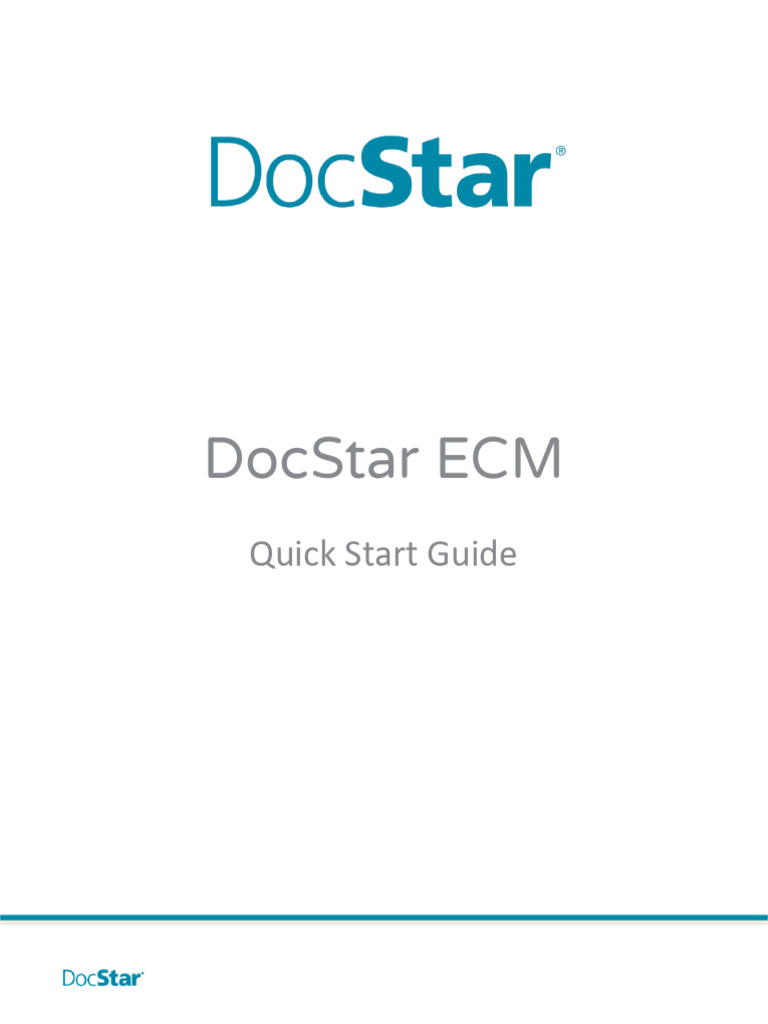 DocStar Quick Start Guide v20 | PDF