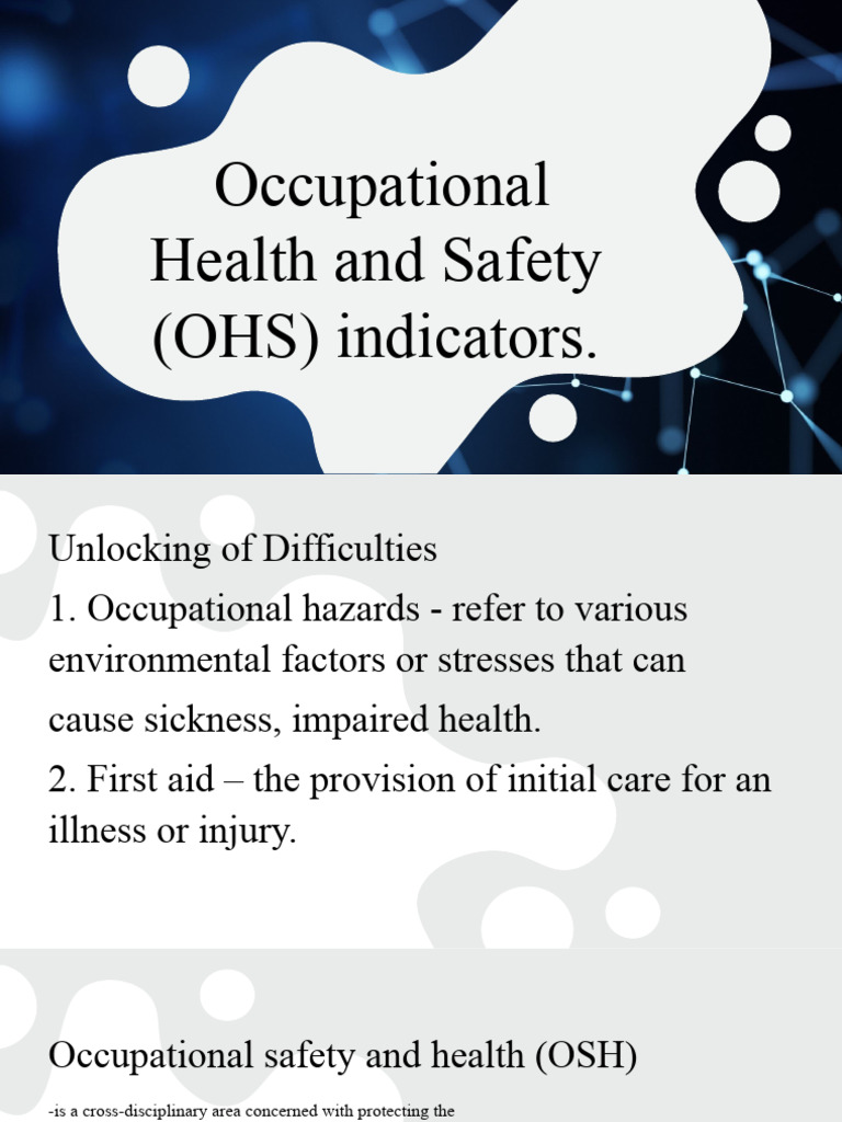OHS Indicators and Safety Management | PDF | Occupational Safety And ...