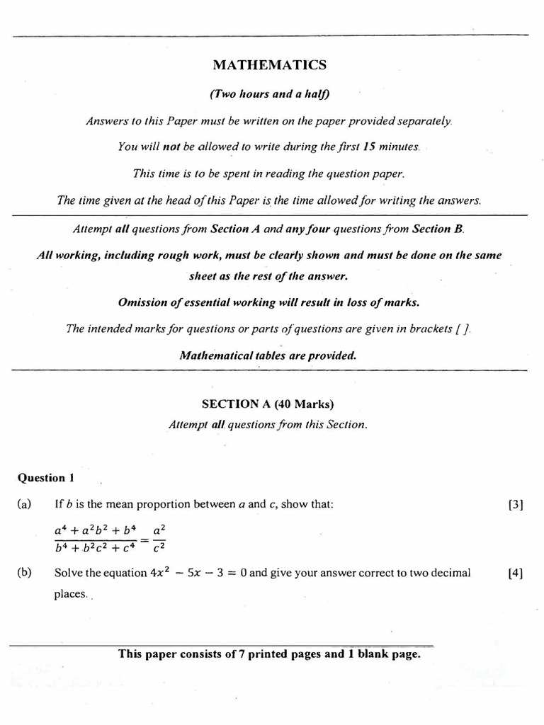 ICSE 2017 Mathematics Class 10 | PDF | Circle | Triangle
