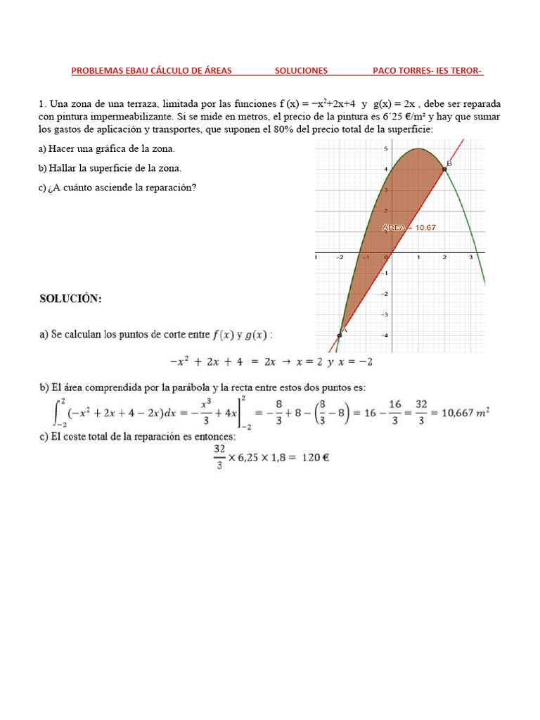 Solucion Hoja 5 Problemas Areas | PDF