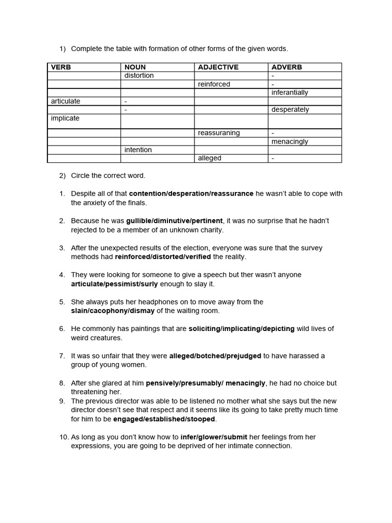Monster Vocabulary Quiz | PDF