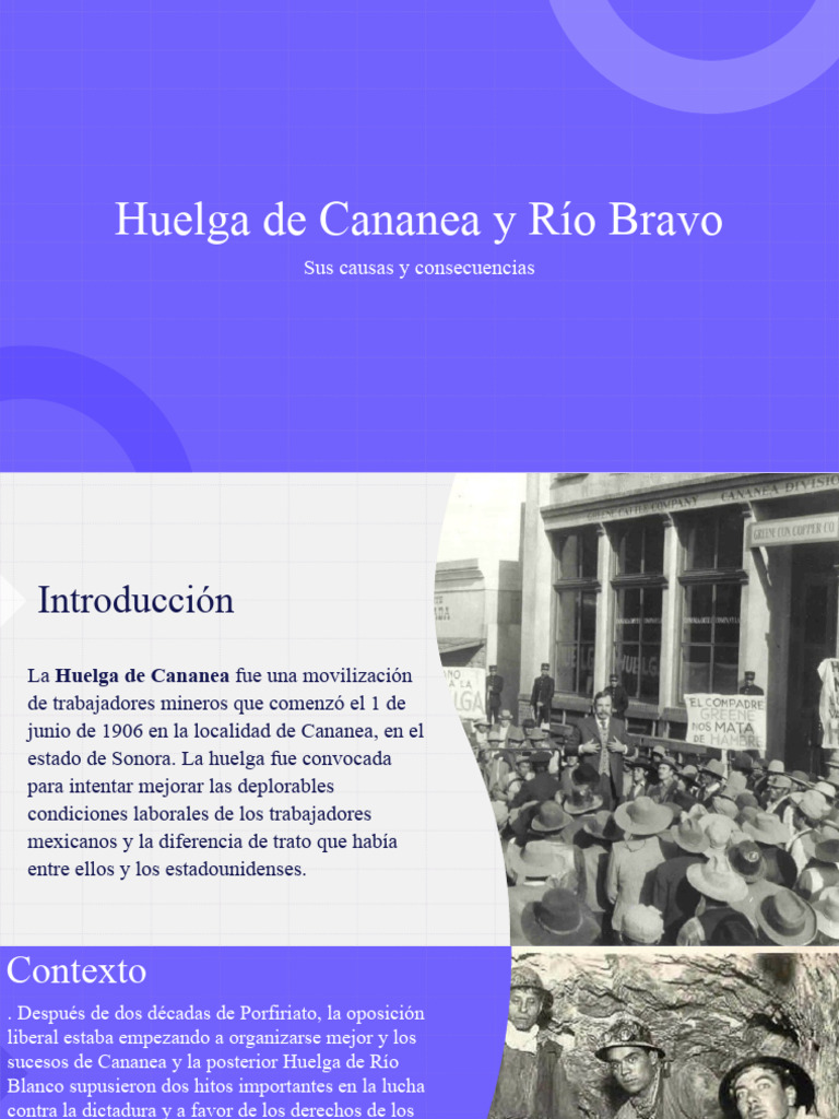 Huelgas de Cananea y Río Blanco: Causas y Consecuencias | PDF ...