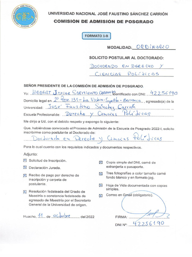 F-1B Hoja de Vida | PDF