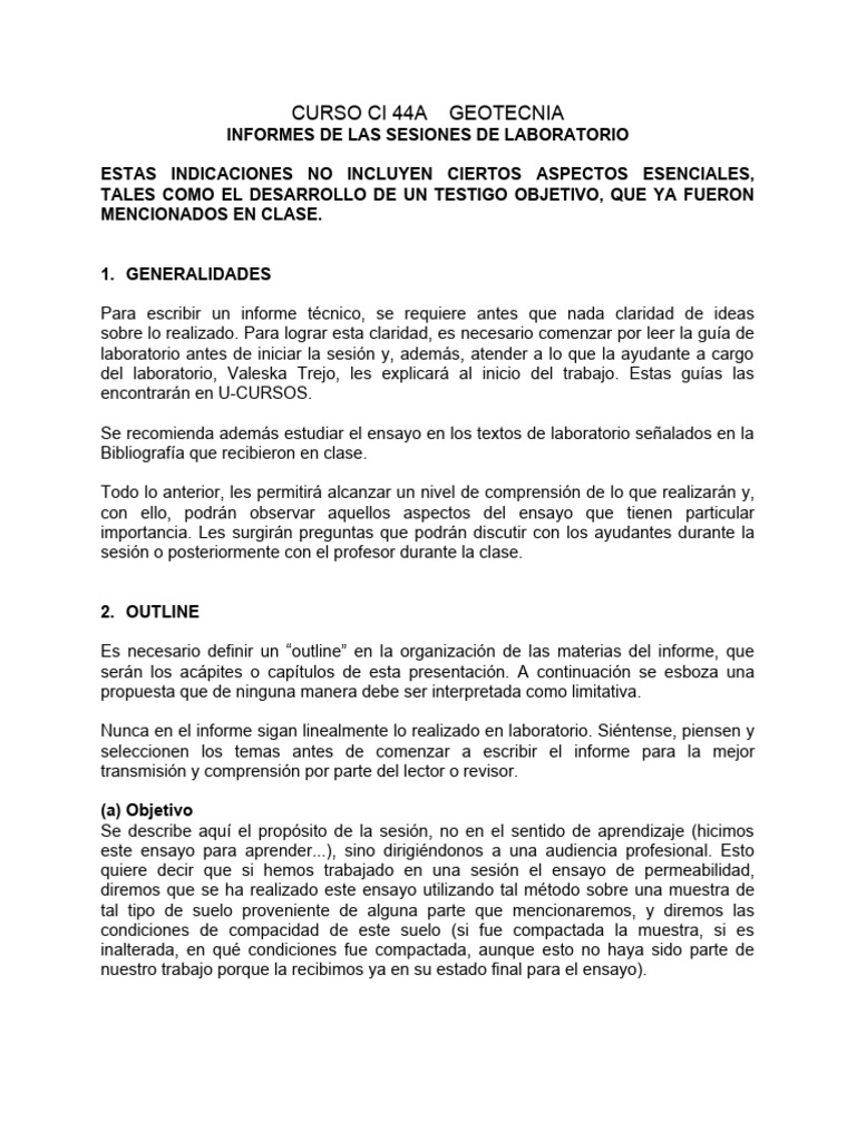 Informes de Laboratorio | PDF | Ensayos | Laboratorios Informes de Laboratorio | PDF | Ensayos | Laboratorios