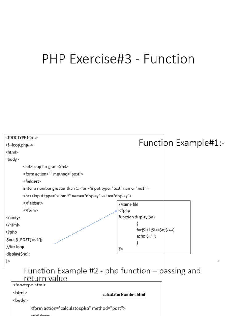 PHP Exercise #3 - Function | PDF PHP Exercise #3 - Function | PDF
