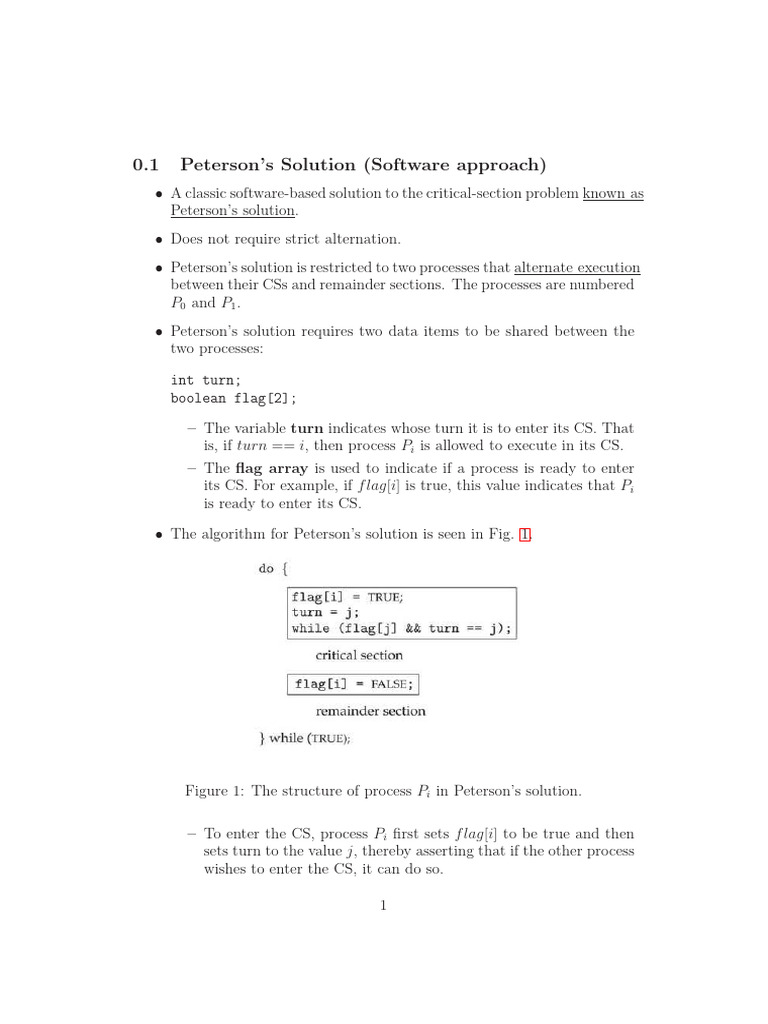 Peterson's Solution Explained | PDF