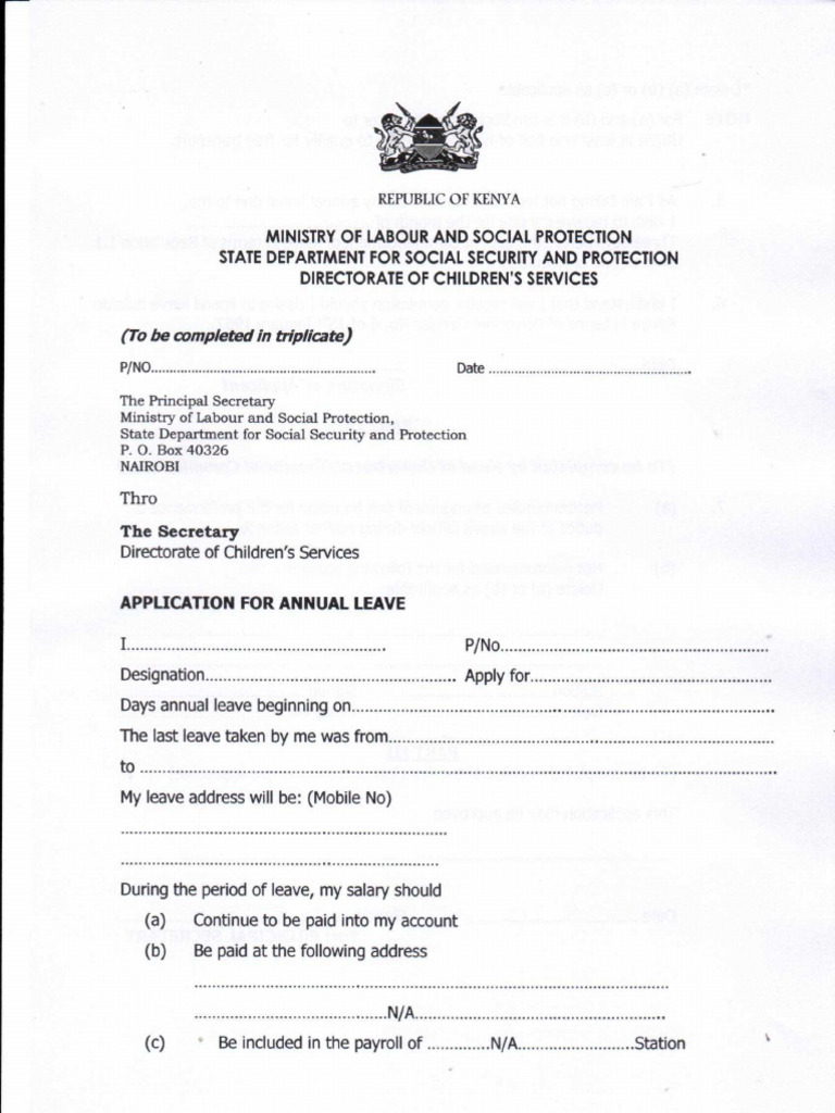 Leave Form New | PDF