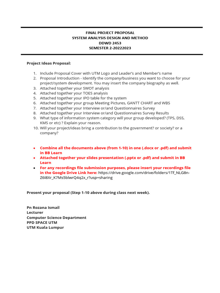 Final Project Proposal DDWD 2453 | PDF