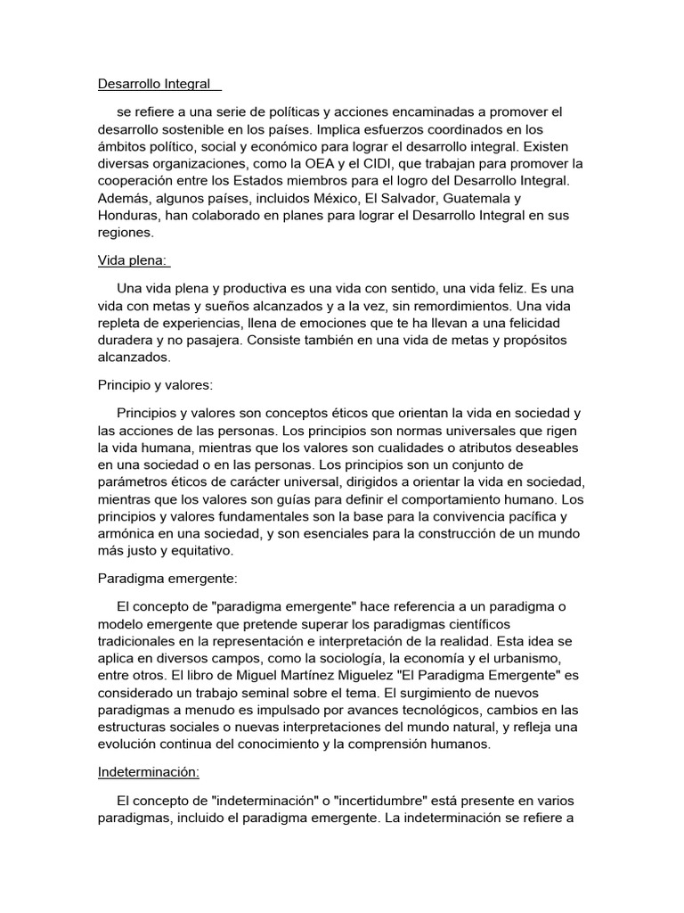 Desarrollo Integral | PDF
