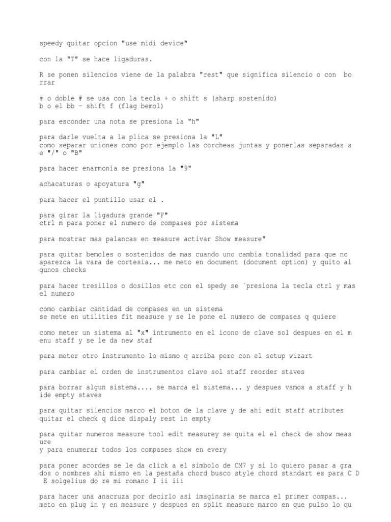 Finale Instrucciones | PDF | Formas musicales | Elementos de la música