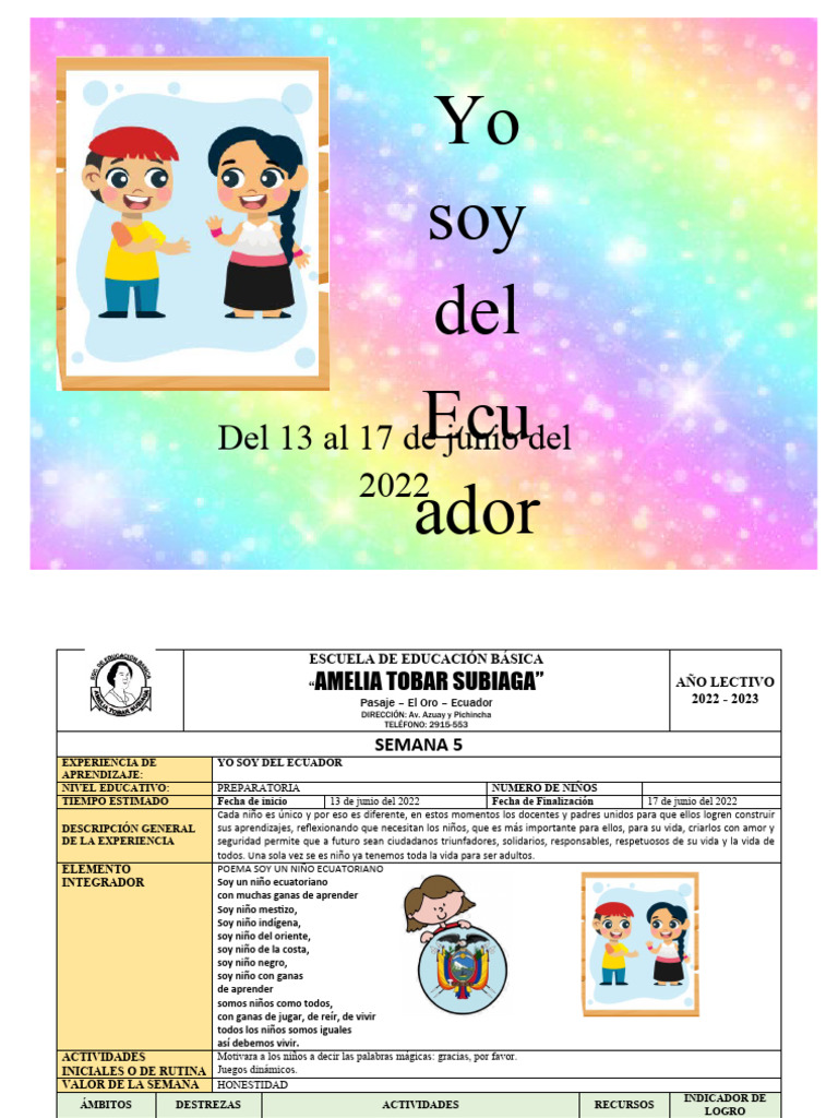 5 Yo Soy Del Ecuador | PDF | Color | Ecuador
