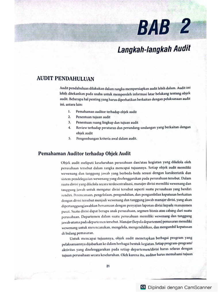 BAB 2 Langkah-Langkah Audit | PDF