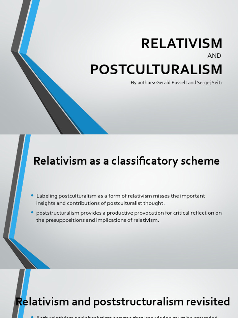 Relativism and Postculturalism | PDF | Social Science | History